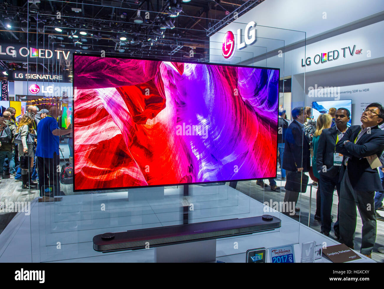 LAS VEGAS - JAN 08 : The LG booth at the CES show in Las Vegas on ...