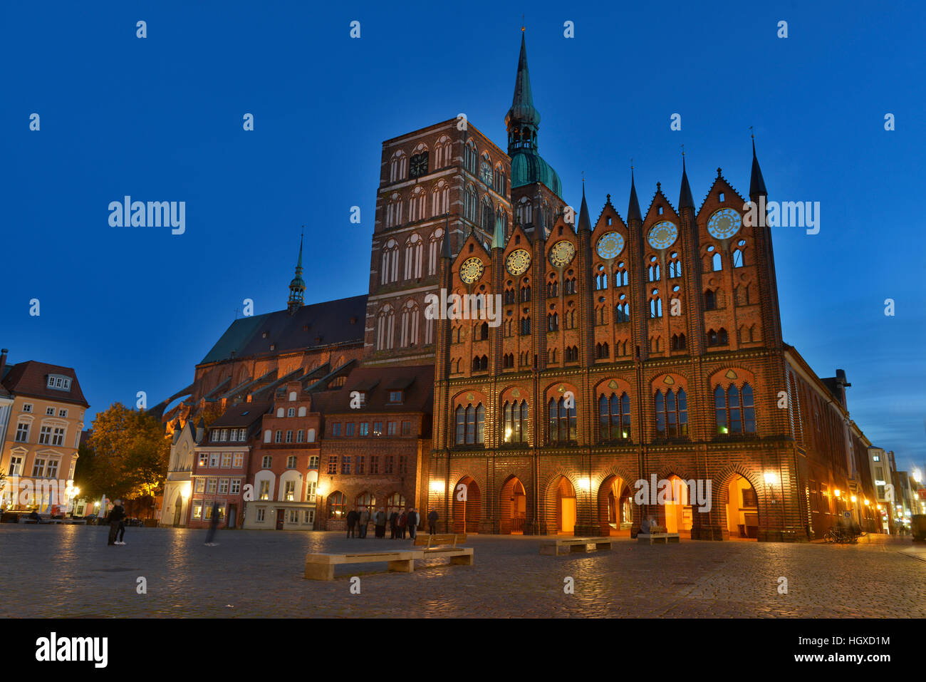 Rathaus, Alter Markt, Altstadt, Stralsund, Mecklenburg-Vorpommern ...
