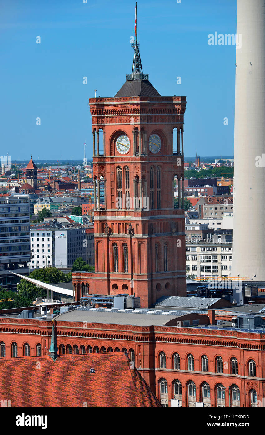 Rotes Rathaus, Rathausstrasse, Mitte, Berlin, Deutschland Stock Photo ...