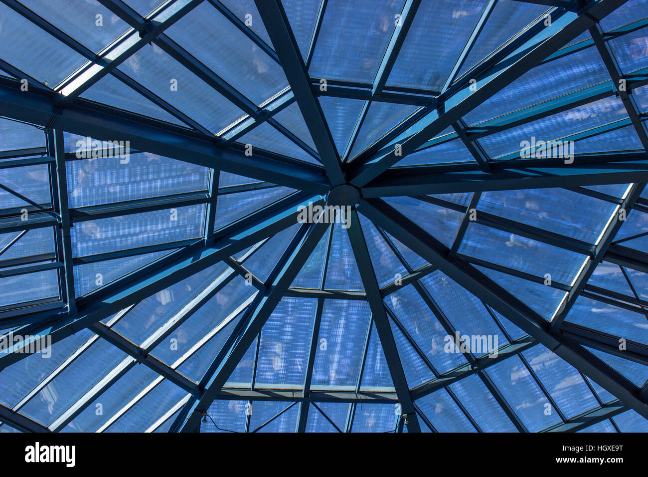 Steel Skylight Over A Pool Stock Photo - Alamy