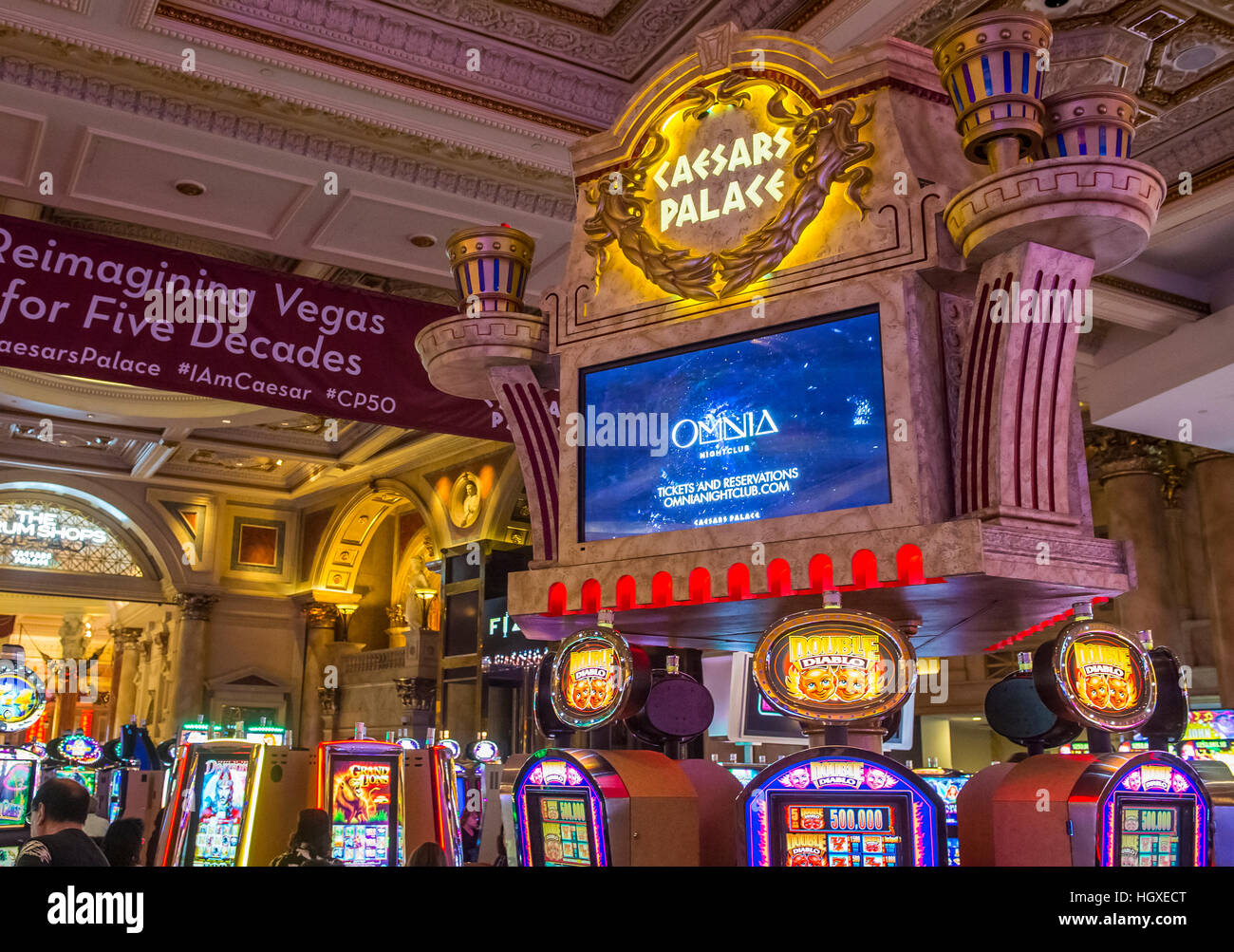 LAS VEGAS - NOV 24 : The Caesars Palace interior on October 05 2016 in ...