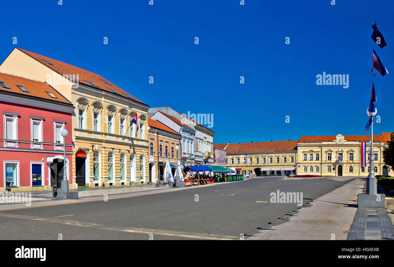 Town of Koprivnica street and architecture, Podravina, Croatia Stock ...