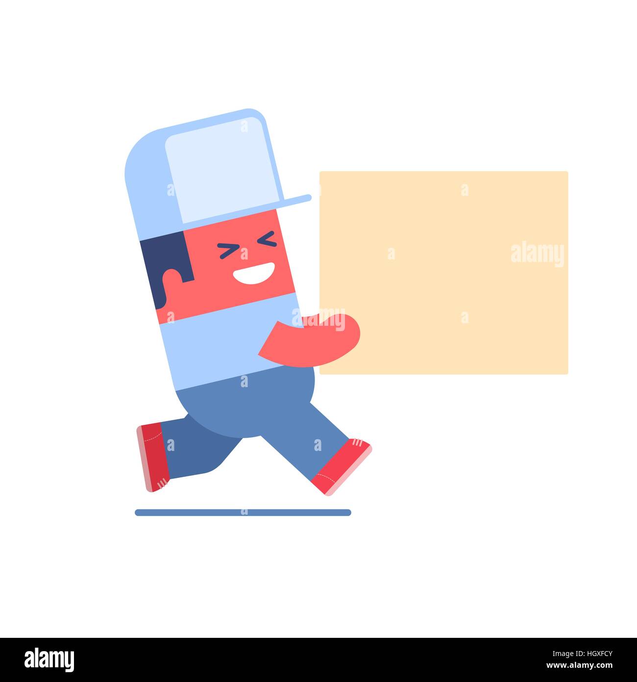 Carrying pizza box Stock Vector Images - Alamy