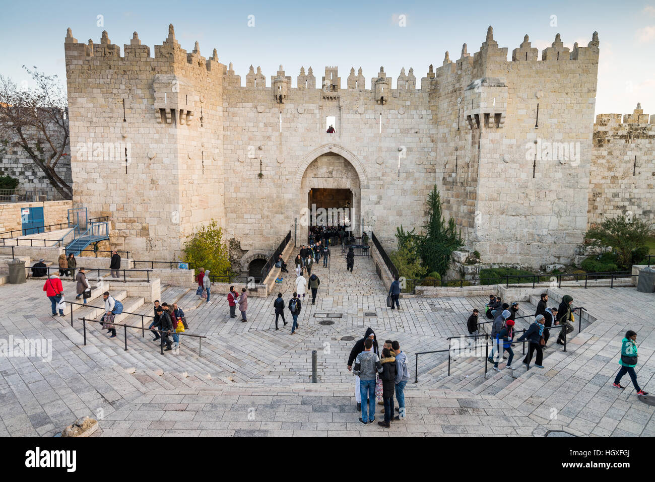 Damascus Gate in the old city, Jerusalem, Israel Stock Photo - Alamy