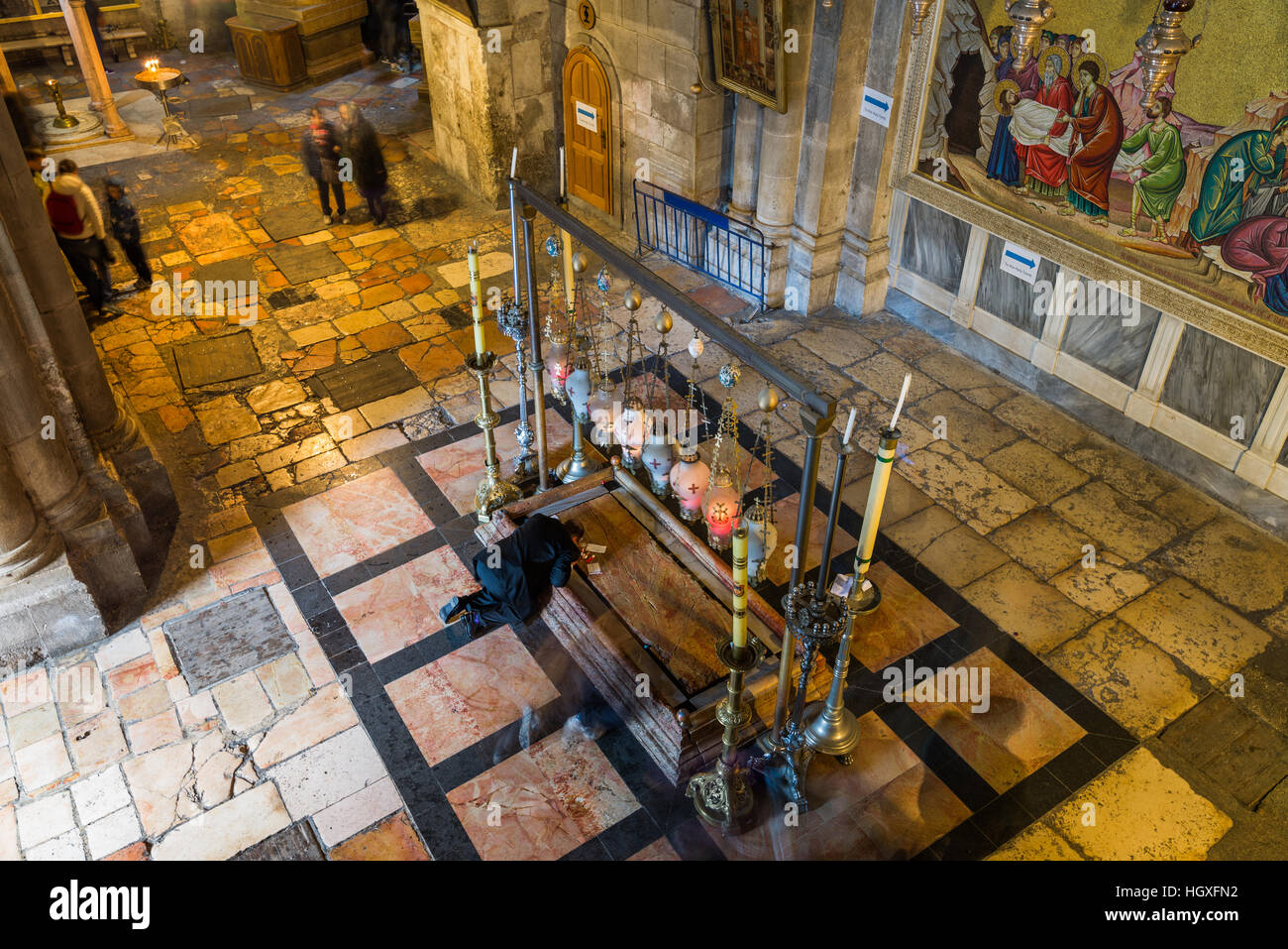 Stone of the Unction, Church of the Holy Sepulchre, Old City, UNESCO ...