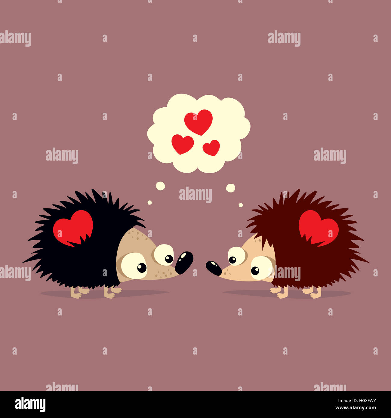 Two hedgehogs in love hi-res stock photography and images - Alamy