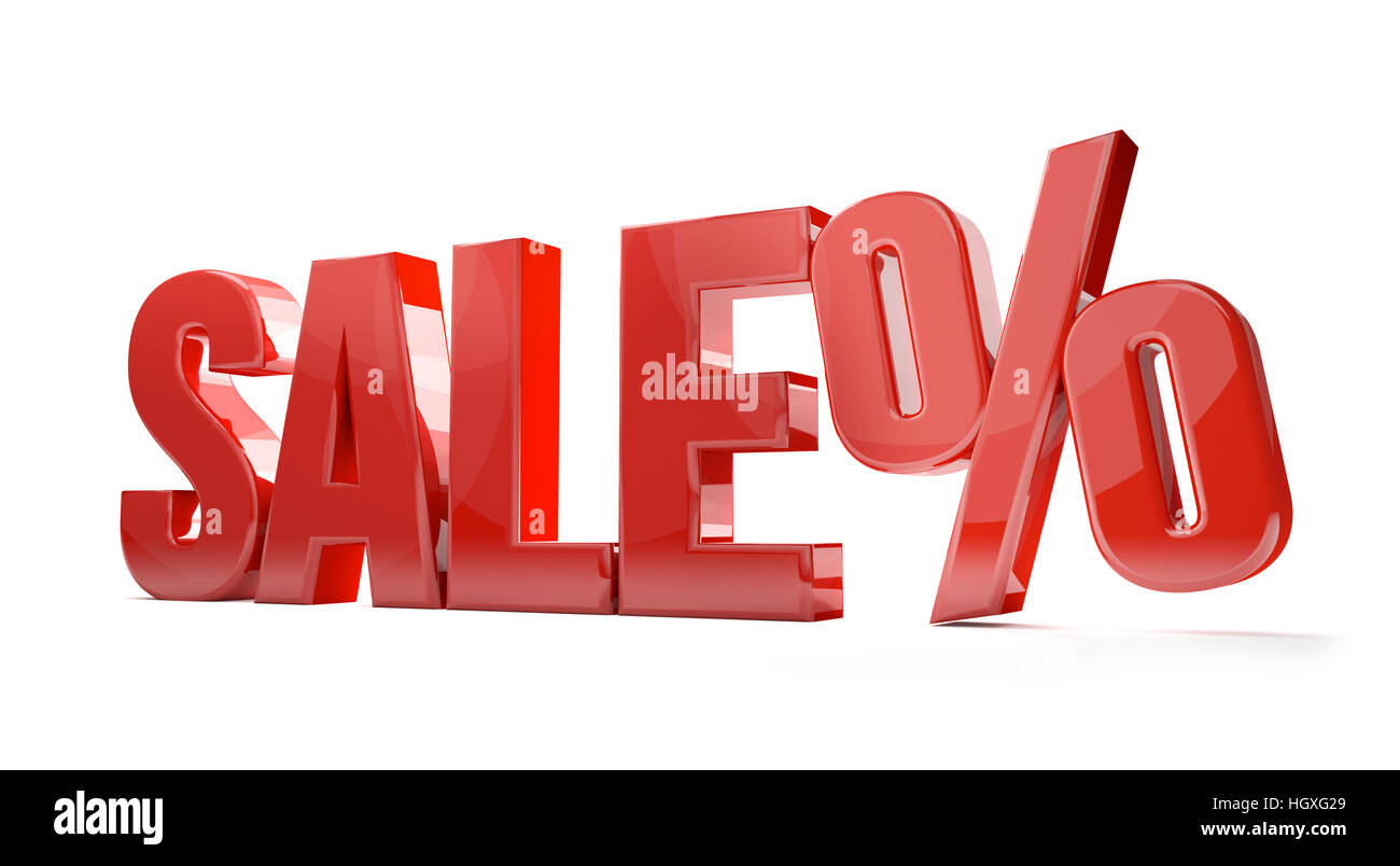 sale percentage shopping 3d render sale symbol Stock Photo - Alamy