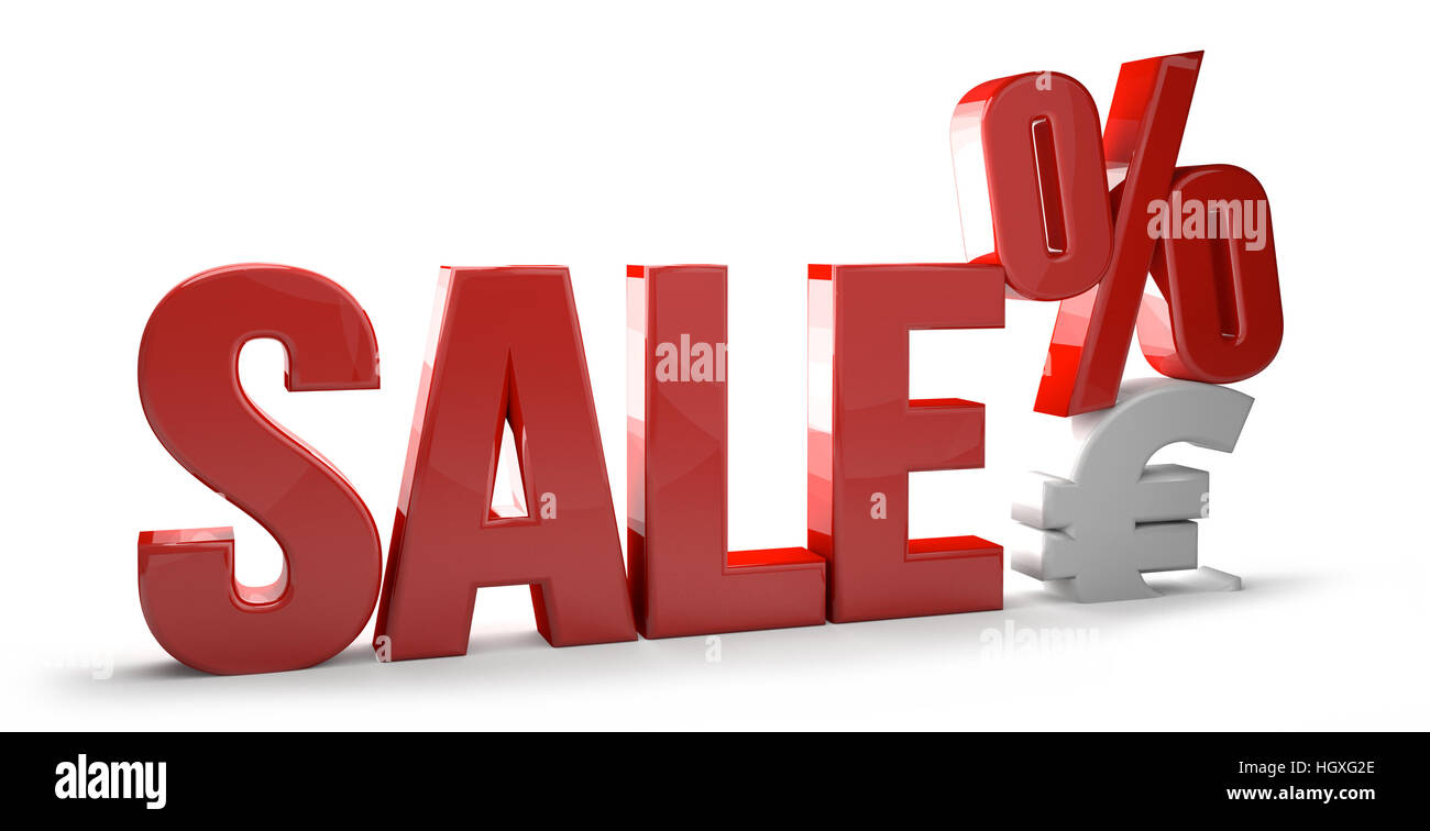 sale percentage shopping 3d render sale symbol Stock Photo - Alamy
