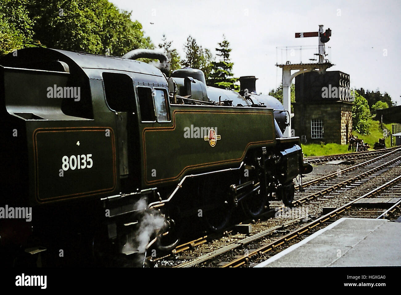 Standard Tank 80135 at Goathland Stock Photo - Alamy