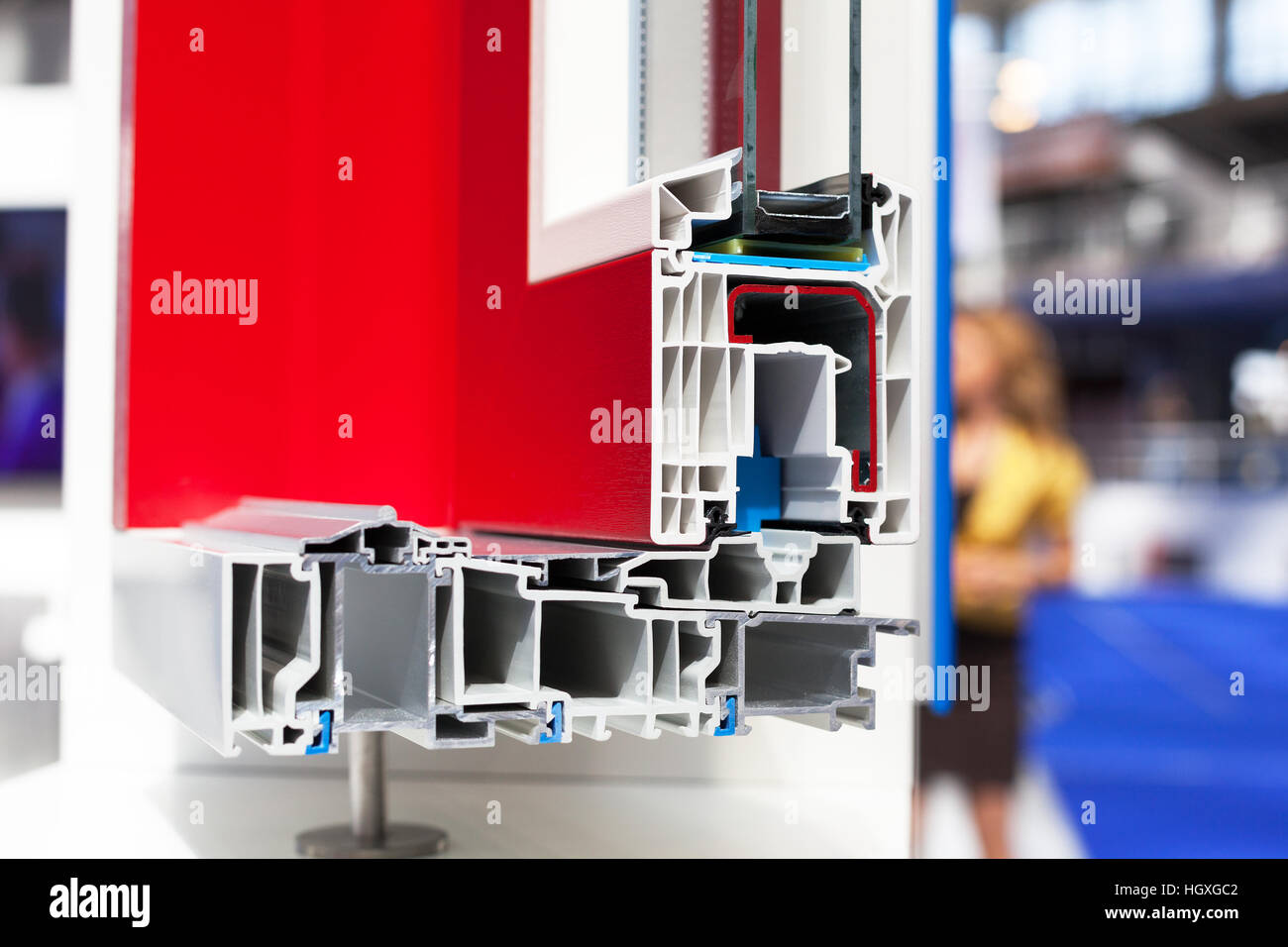 Cross section of a PVC window or door Stock Photo - Alamy