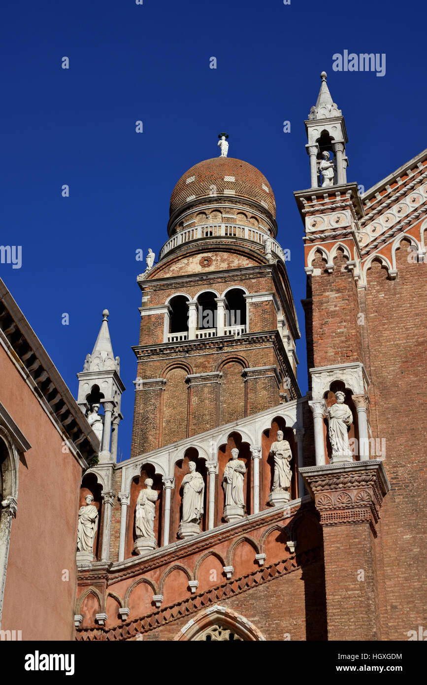 Bell tower of Santa Maria dell'Orto church in Venice, among gothic ...