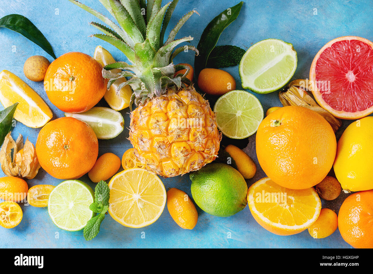 Variety of citrus fruits Stock Photo - Alamy