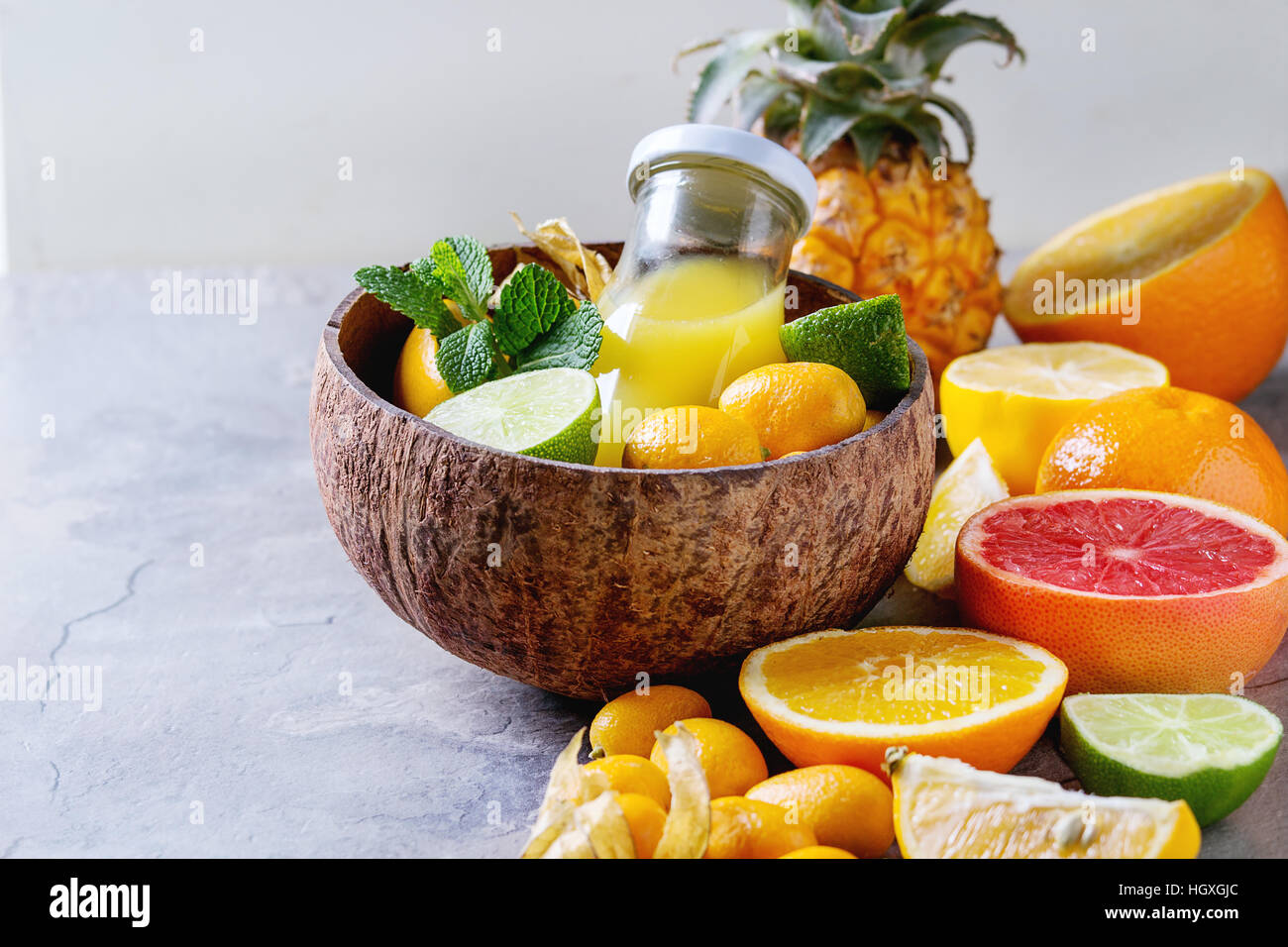 Variety of citrus fruits Stock Photo - Alamy