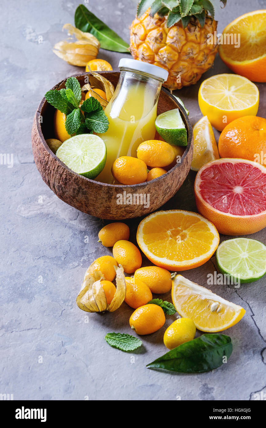 Variety of citrus fruits Stock Photo - Alamy