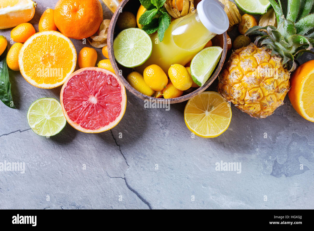 Variety of citrus fruits Stock Photo - Alamy
