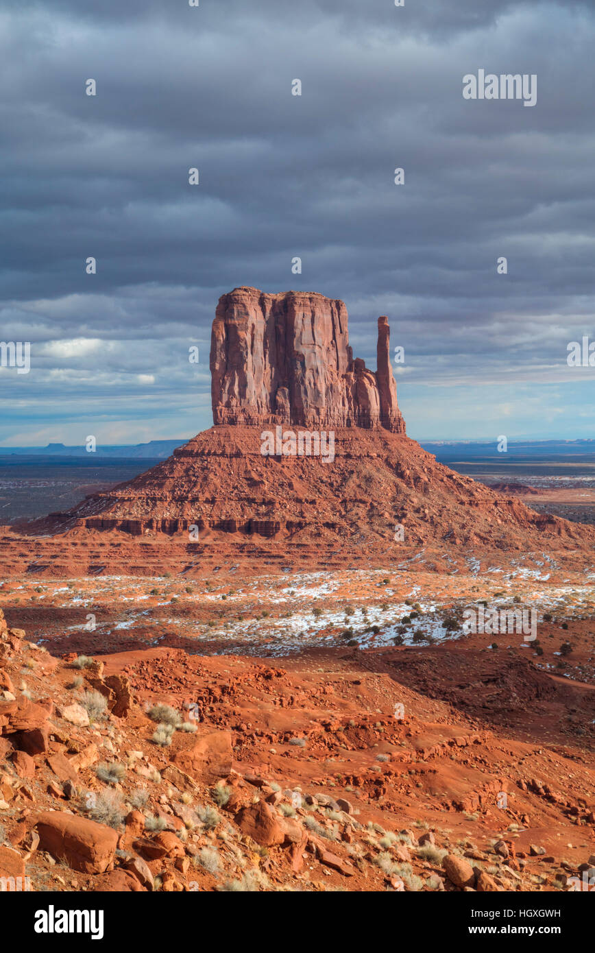 West Mitten Butte, Monument Valley Navajo Tribal Park, Utah, USA Stock ...
