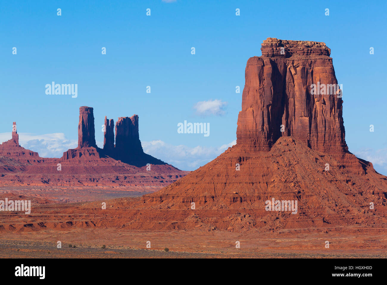 Merrick Butte (right), Monument Valley Navajo Tribal Park, Utah, USA ...