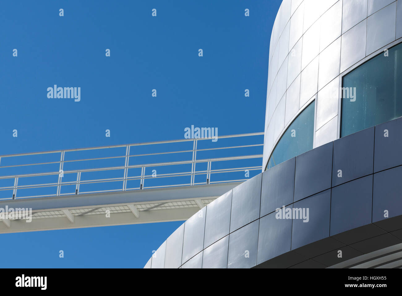 Detail of the Rotunda, the Getty Center. Aug, 2016. Los Angeles ...