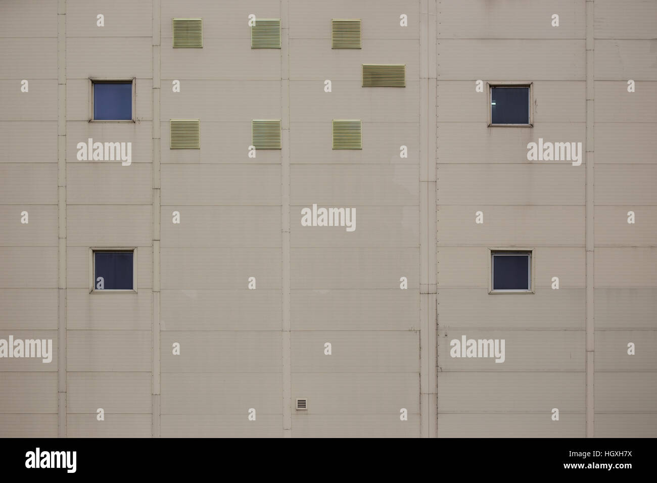 Photo of factory or warehouse building wall Stock Photo - Alamy