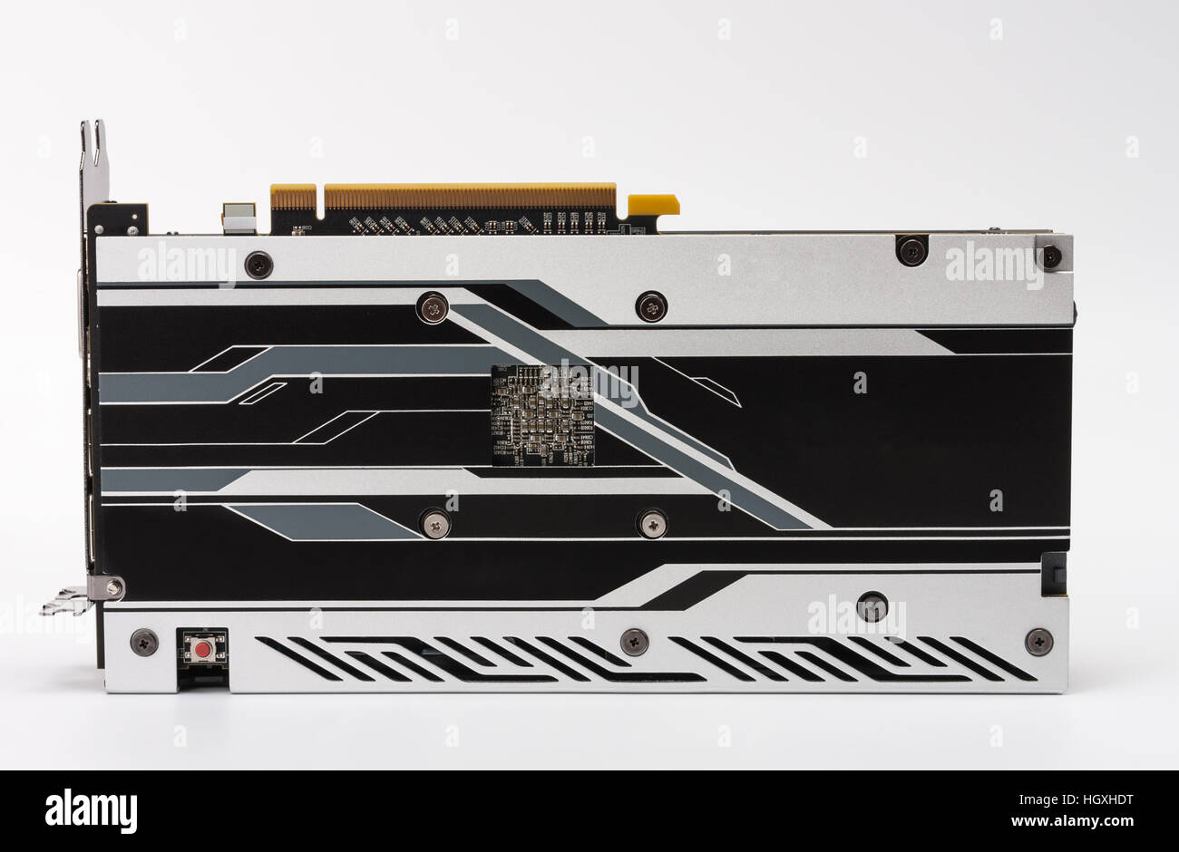 New modern gaming graphics card on white background, main component for ...