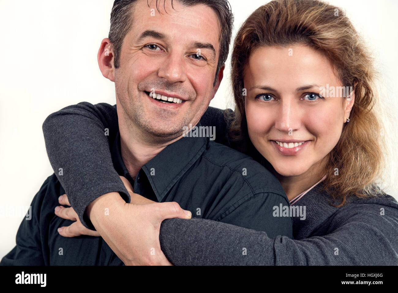 Beautiful man woman joy smile hi-res stock photography and images - Alamy
