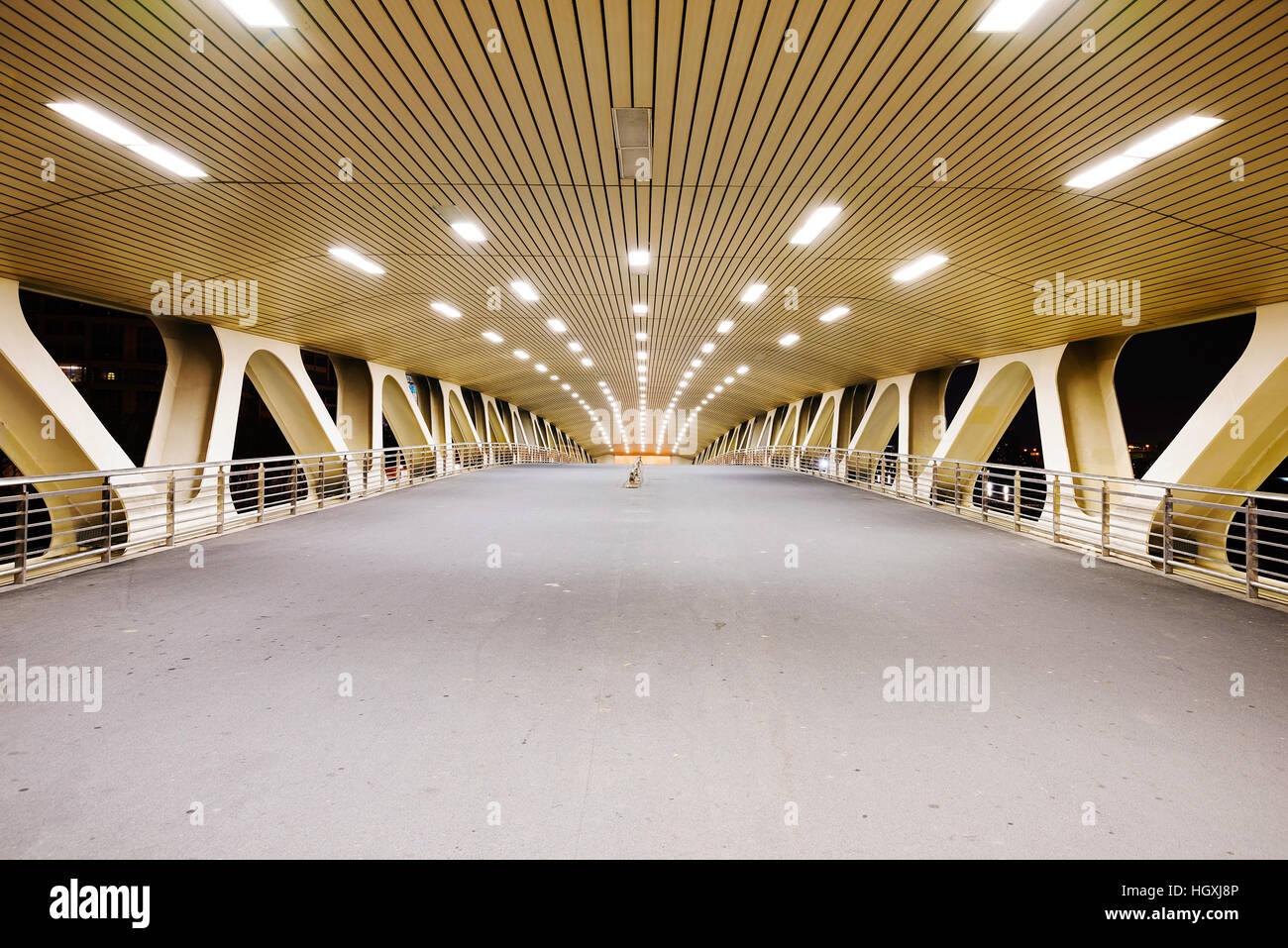 Pedestrian underpass in Shanghai at night Stock Photo - Alamy