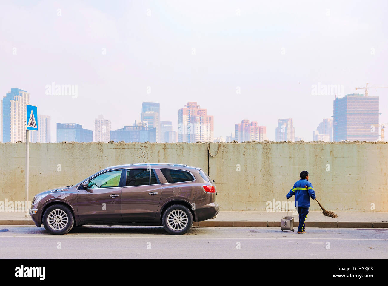 China shanghai street sweeper hi-res stock photography and images - Alamy