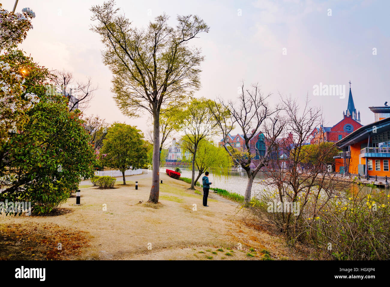Thames Town Shanghai riverside area Stock Photo - Alamy