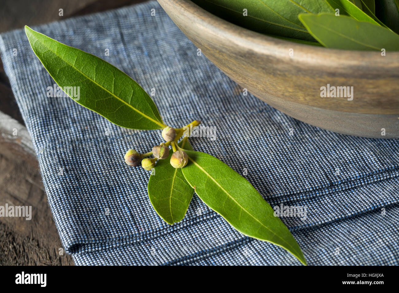 Bay leaves background hi-res stock photography and images - Alamy