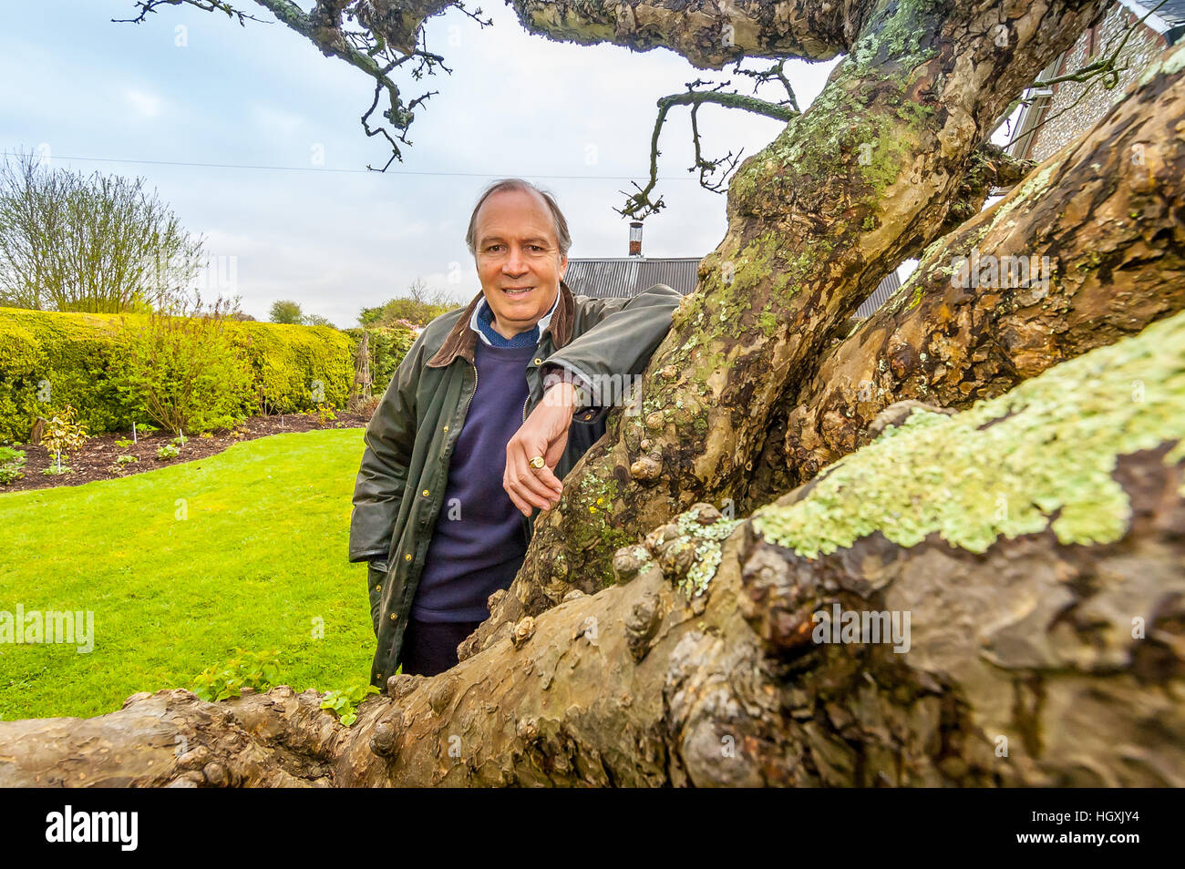 Actor Charles Collingwood, Brian Aldridge from "The Archers", at home ...