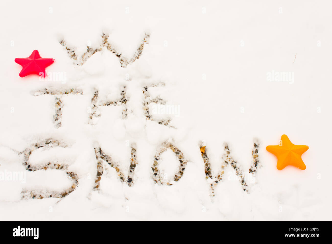 Snow writing hi-res stock photography and images - Alamy