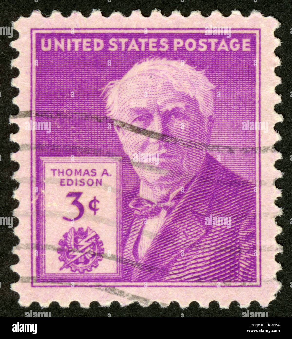 Thomas edison stamp hi-res stock photography and images - Alamy