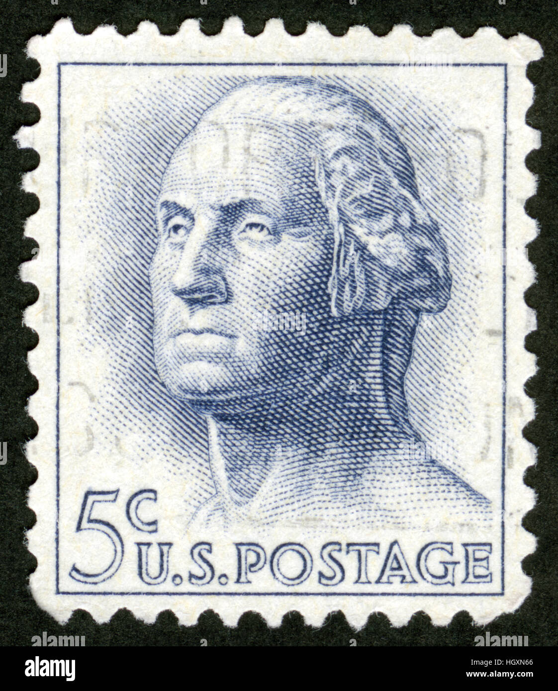 Postage stamp us usa washington president used philately hi-res stock ...