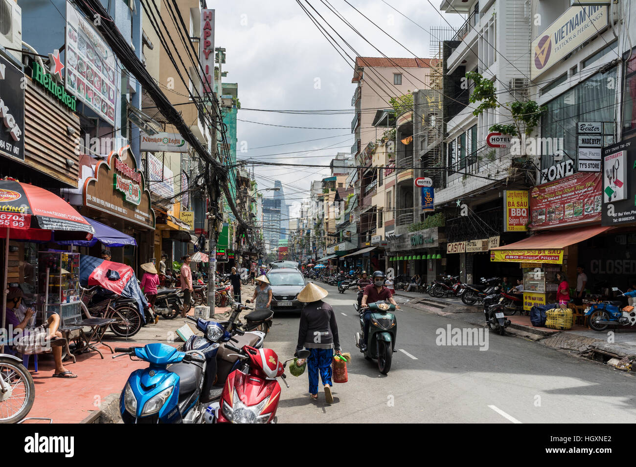 Street scene in Saigon, Ho Chi Minh City, Vietnam Stock Photo - Alamy