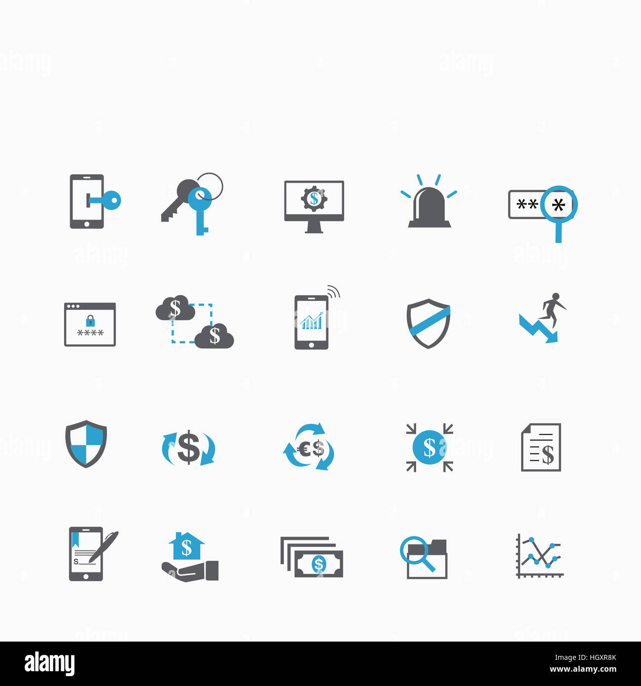 Various icons related to business Stock Photo - Alamy