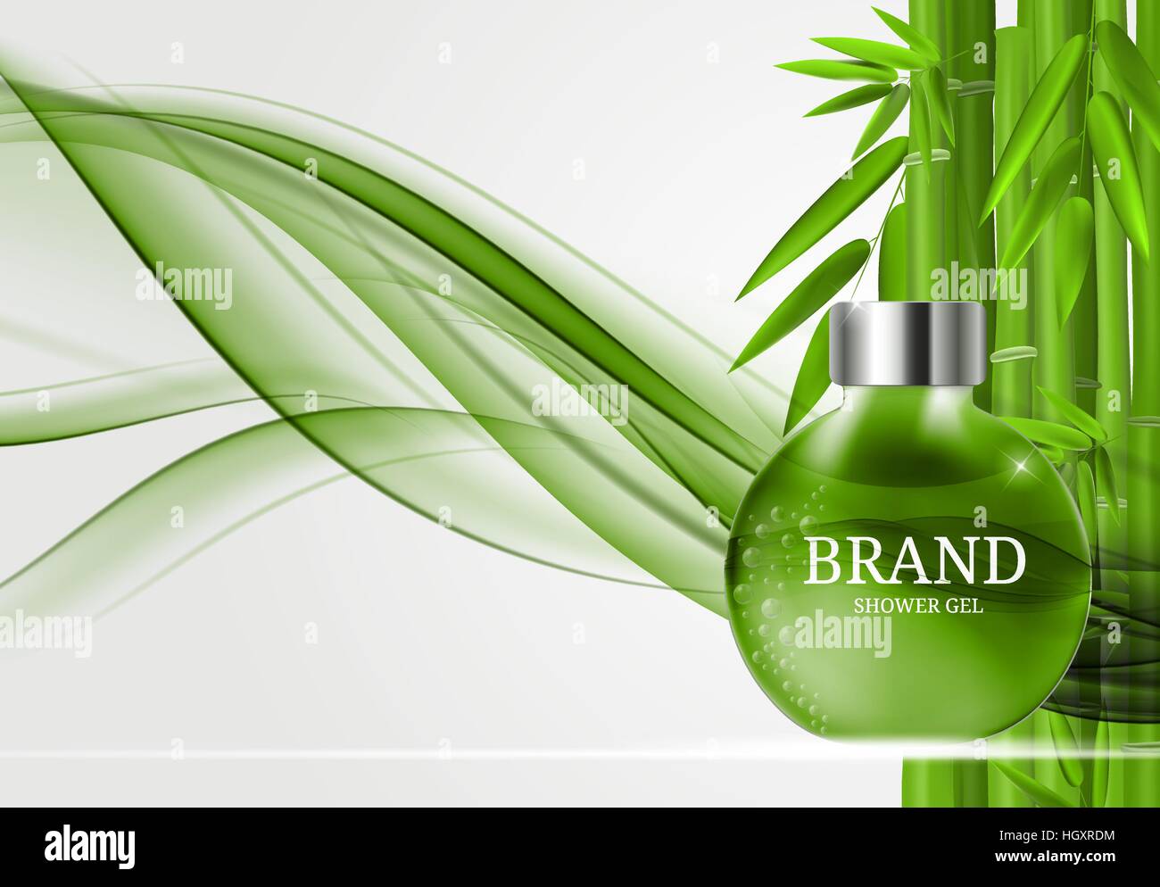 Shower Gel Bottle Template for Ads or Magazine Background. 3D Re Stock ...