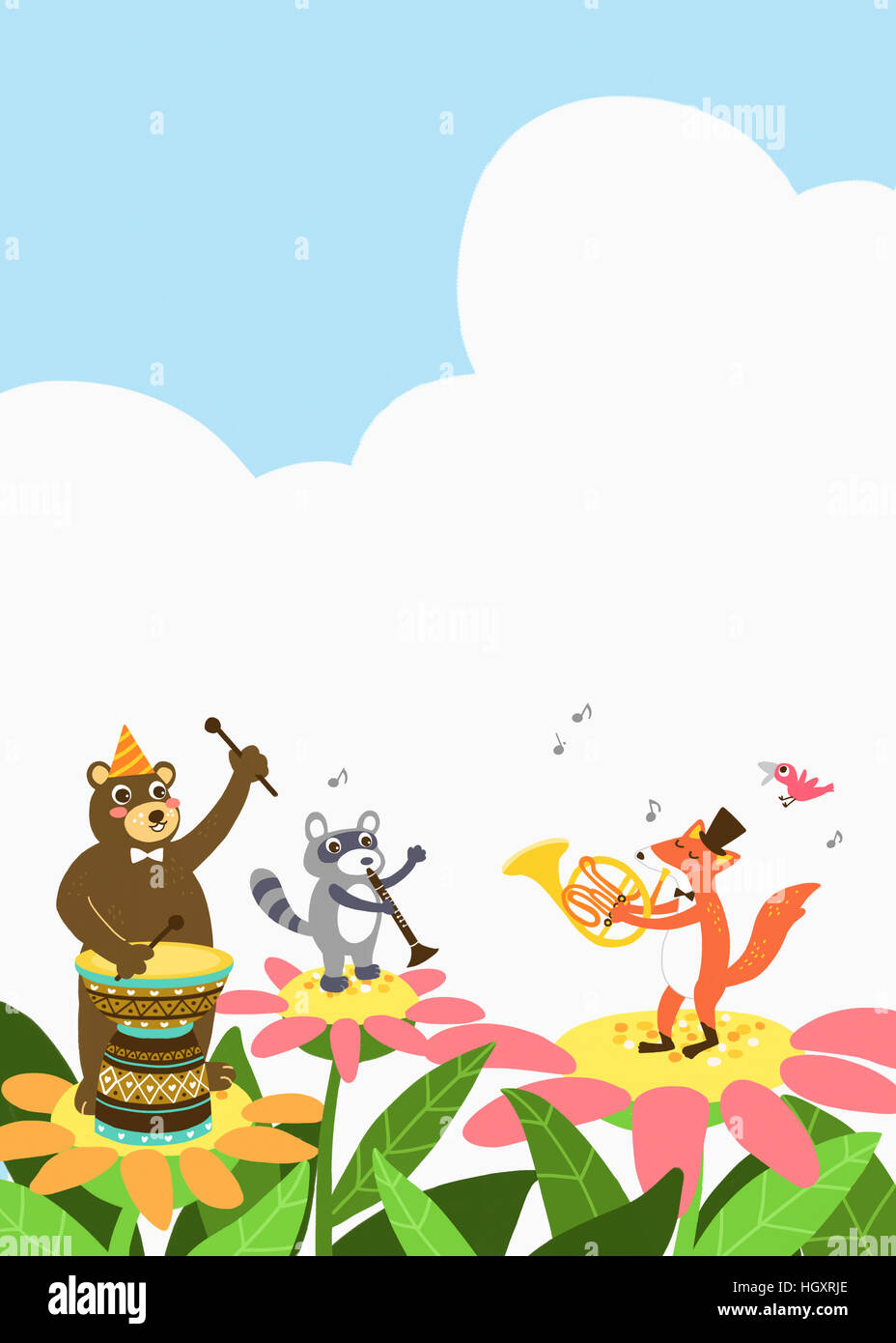 Animals playing instruments on hi-res stock photography and images - Alamy