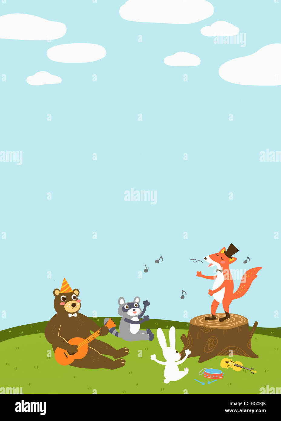 Animals playing instruments hi-res stock photography and images - Alamy