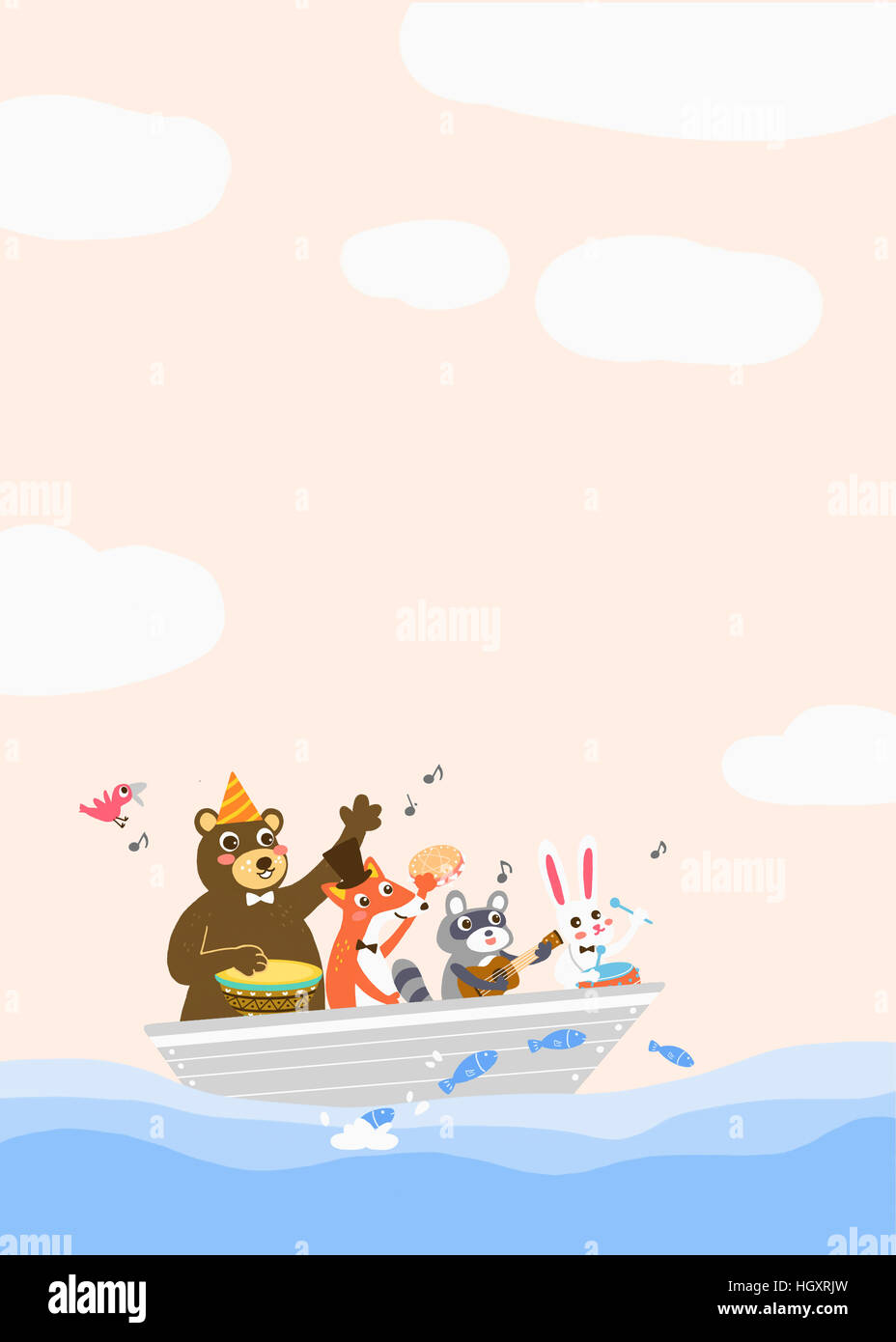 Animals playing instruments hi-res stock photography and images - Alamy