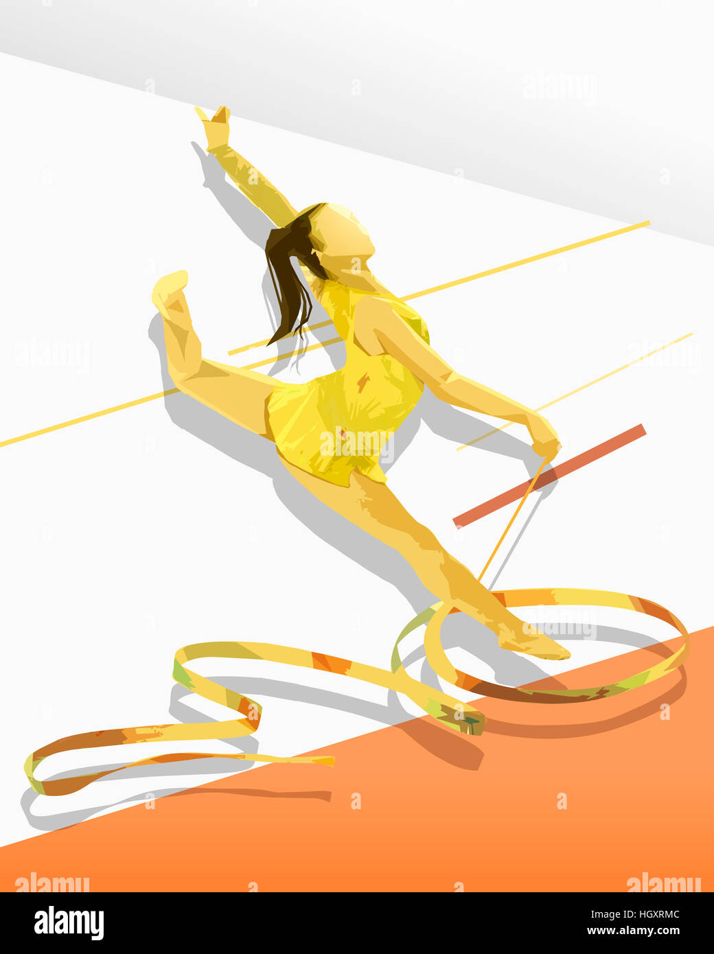 Rhythmic gymnast leg hi-res stock photography and images - Alamy