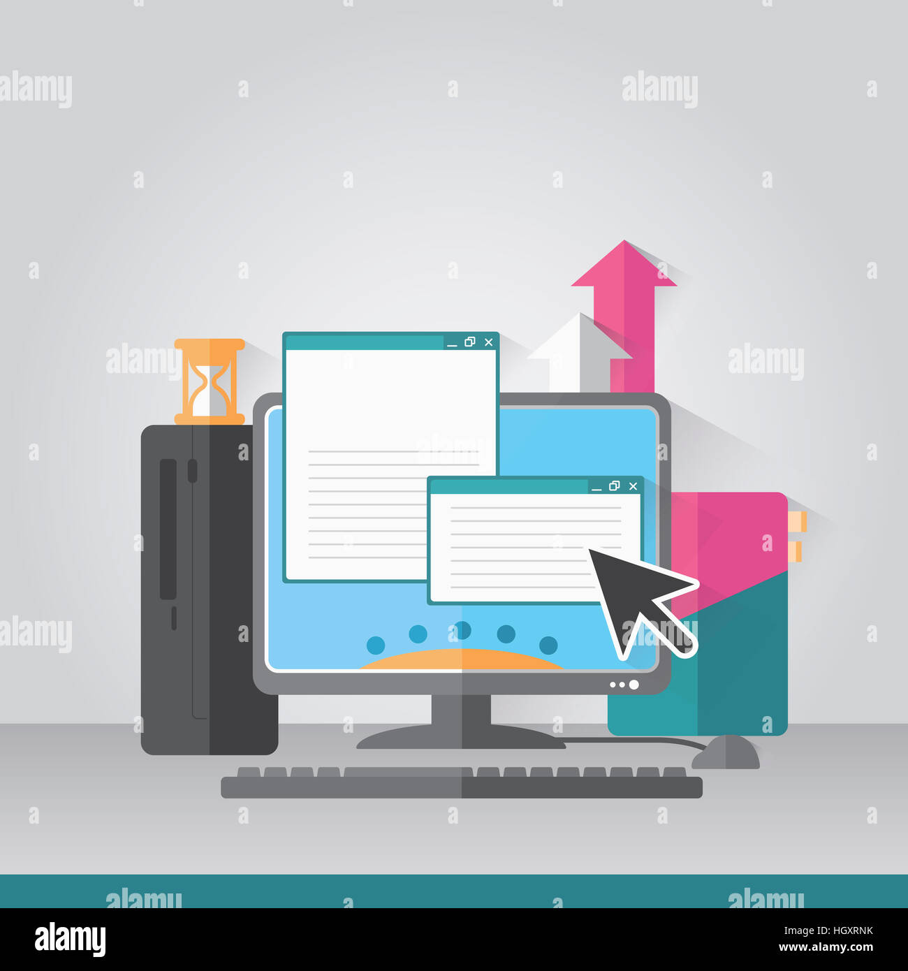 Infographic related to computer Stock Photo - Alamy