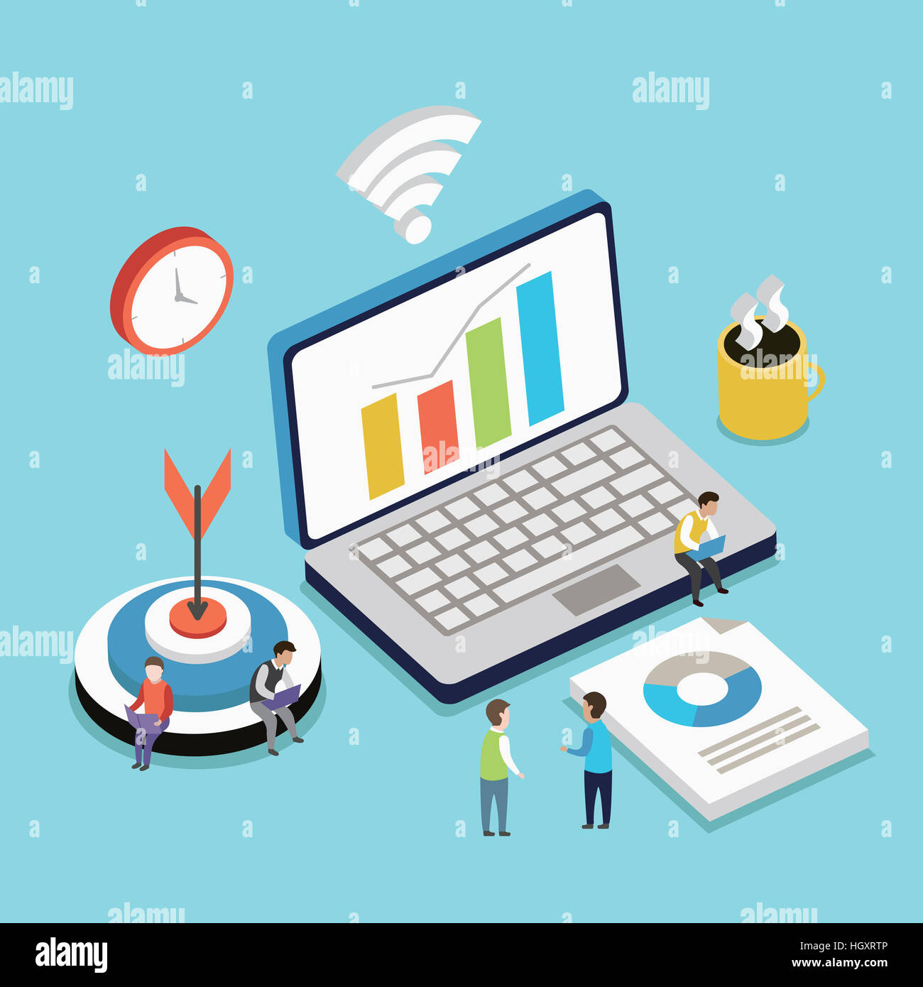Illustration representing business Stock Photo - Alamy