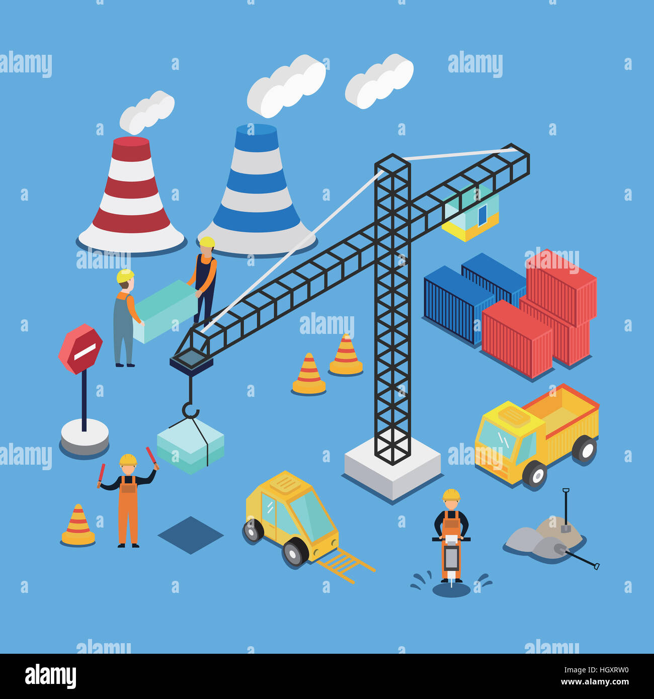 Illustration representing construction Stock Photo - Alamy