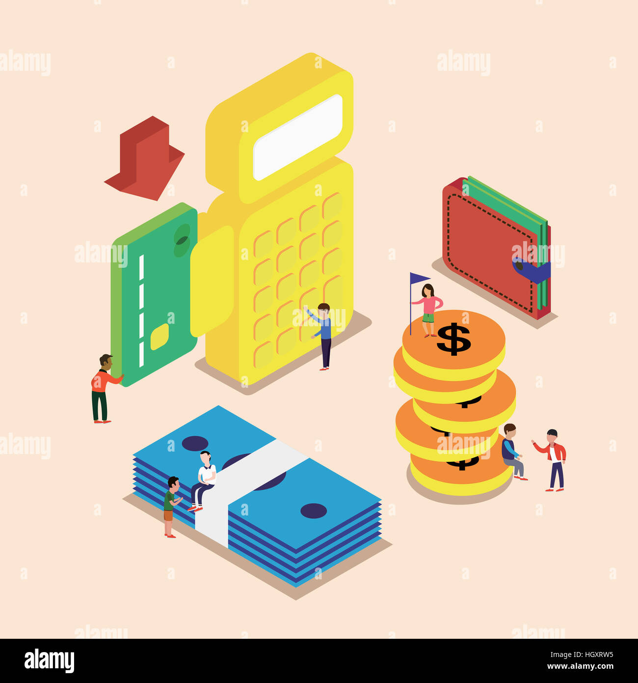 Illustration representing business and economy Stock Photo - Alamy