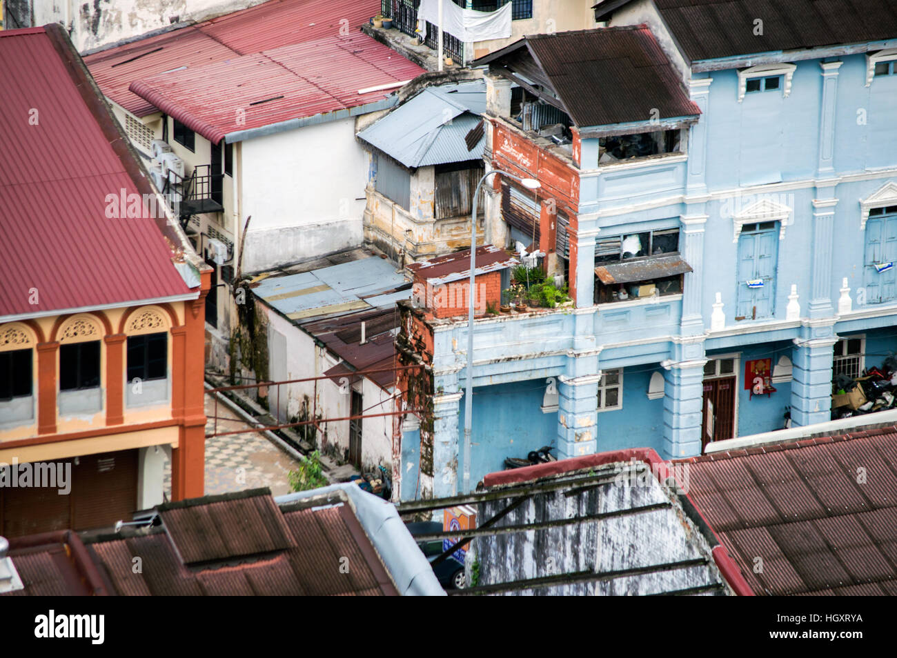 Aerial view of old town looking west, Ipoh, Perak, Malaysia Stock Photo ...