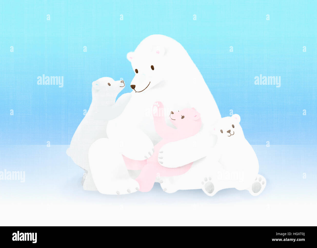 Three bears illustration hi-res stock photography and images - Alamy