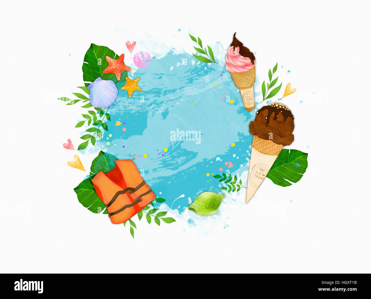 English summer vacation Cut Out Stock Images & Pictures - Alamy
