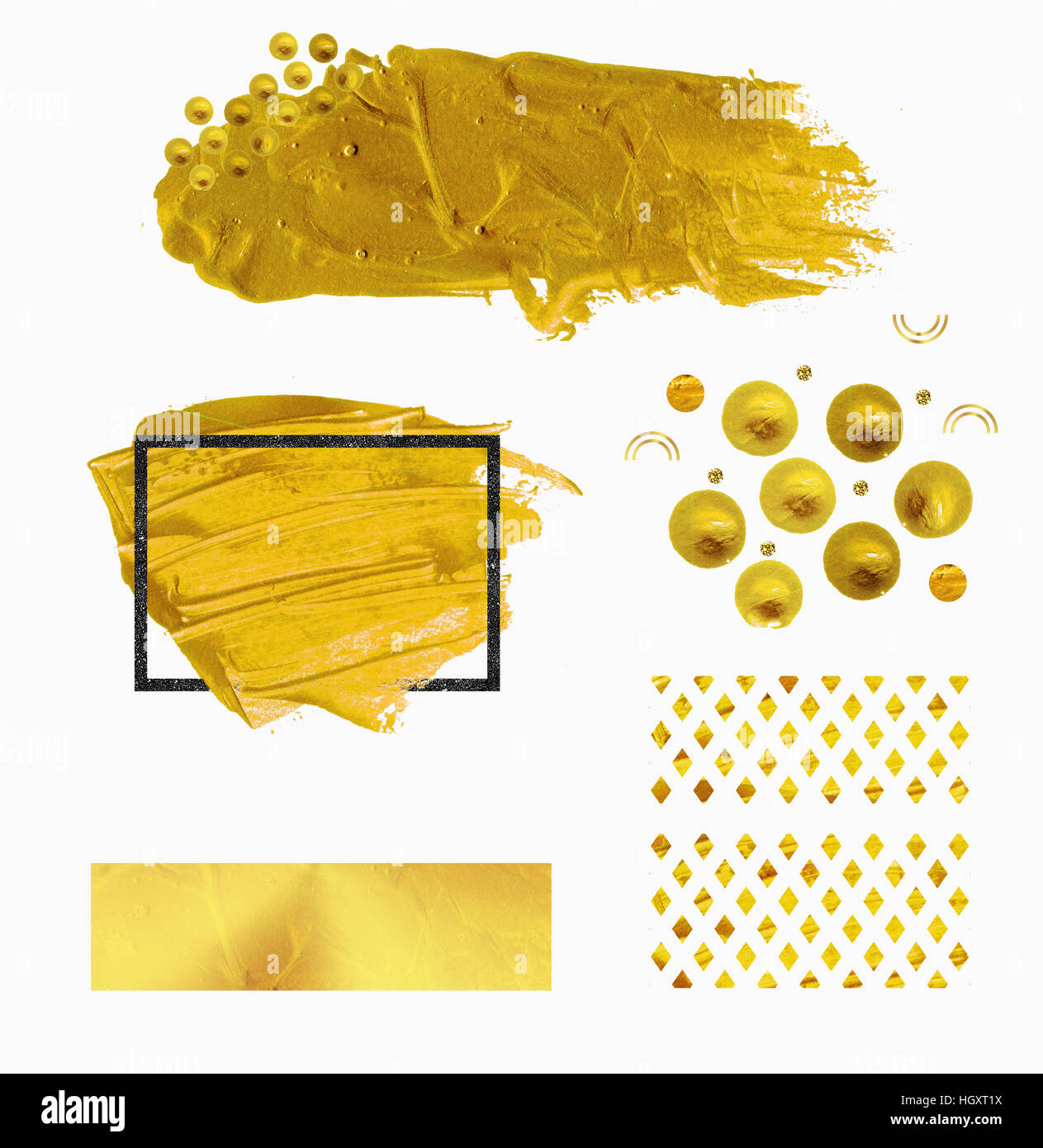 Various patterns of gold Stock Photo - Alamy