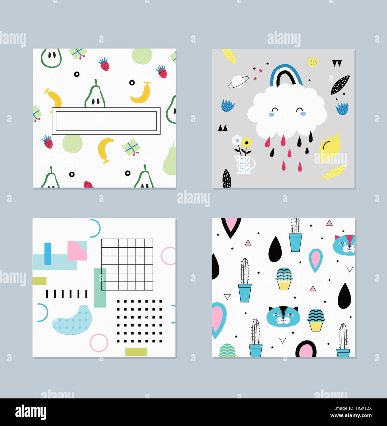 Various patterns for cards Stock Photo - Alamy