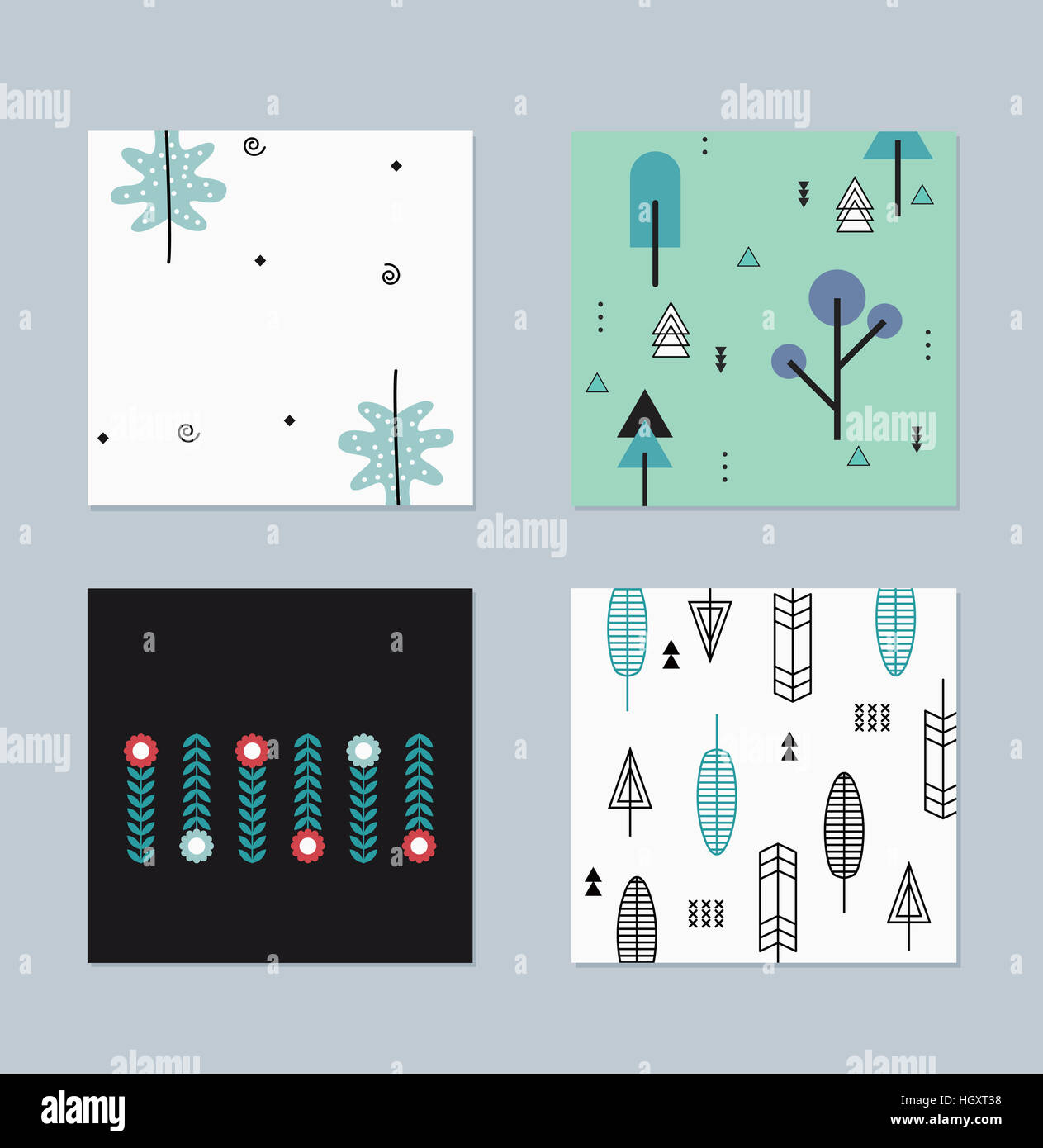 Various patterns for cards Stock Photo - Alamy